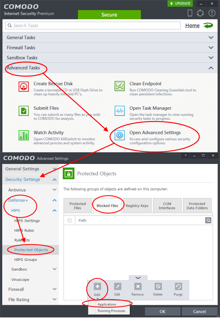 Blocking Any Downloads Of A Specific File Typefree Antivirus Software — Comodo Internet Security 0080